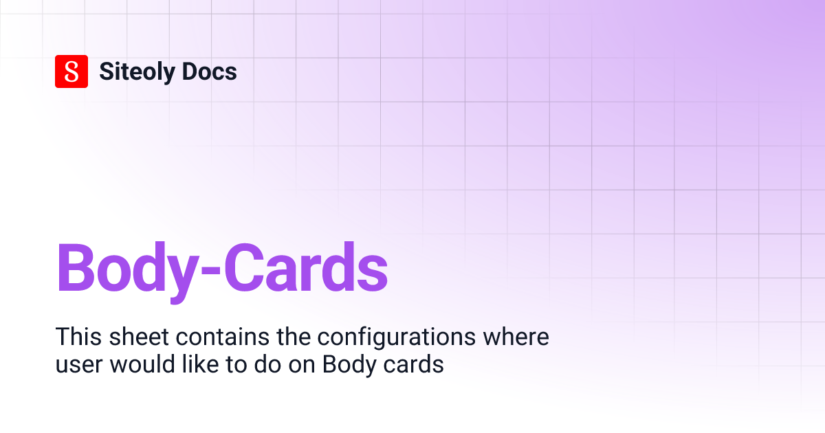 Body-Cards | Siteoly Docs